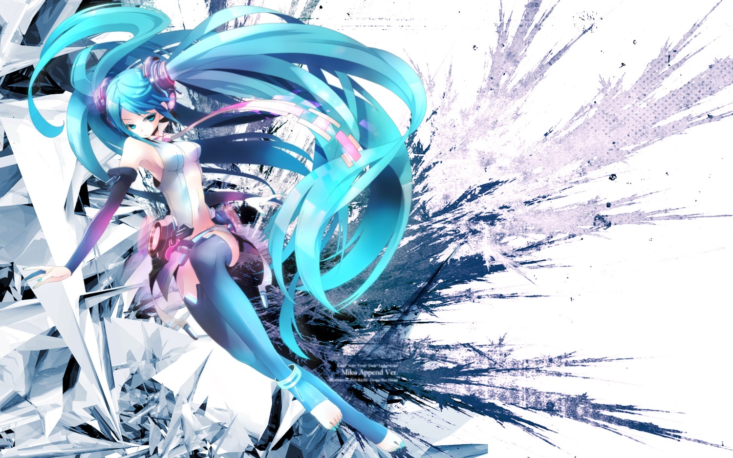 zerokichi vocaloid vocaloid append hatsune miku miku append wallpaper | #144131 | yande.re